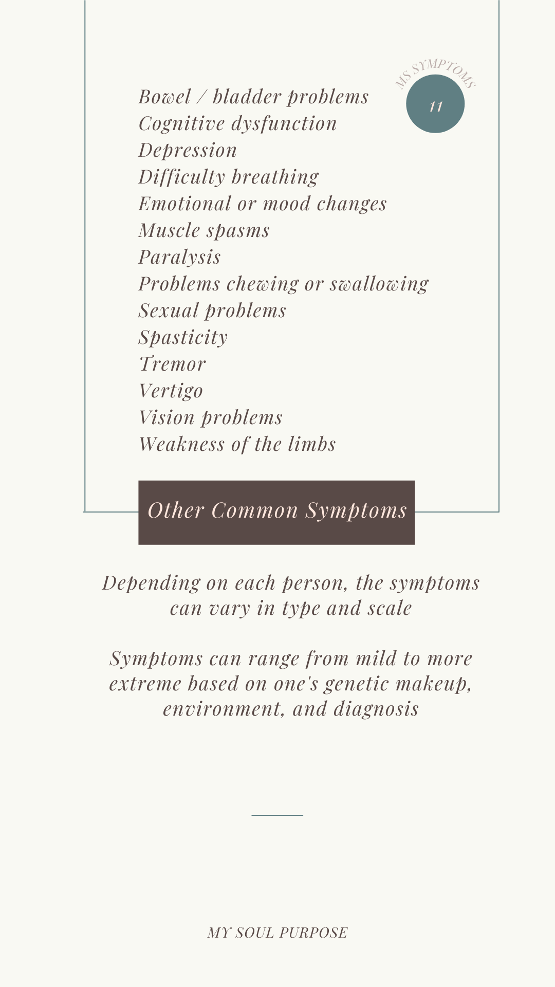 My Symptoms – Autoimmune Disease